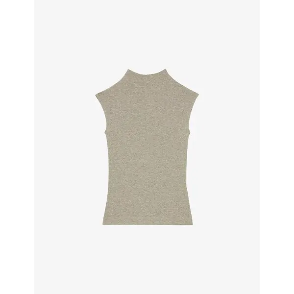 REISS Dita Slim-fit Metallic Woven Vest