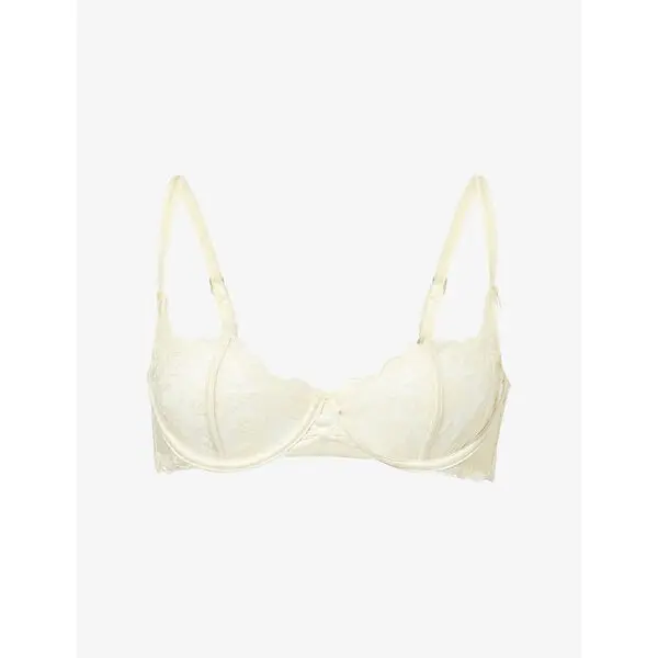 Lounge Attract Balcony Lace Bra - Yellow