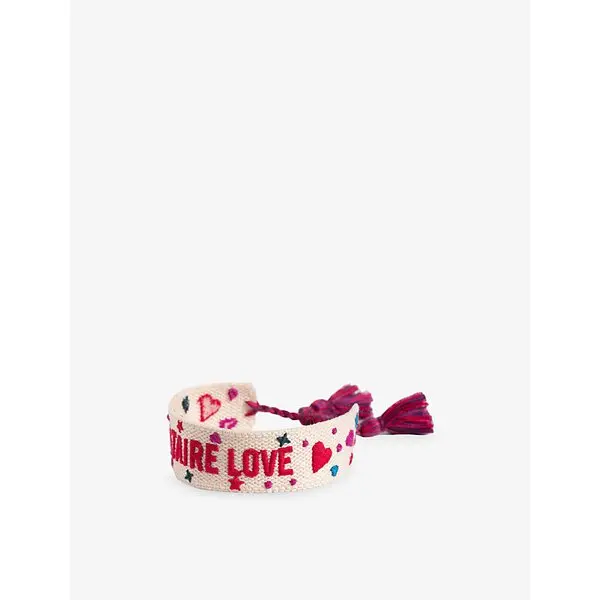 Zadig&Voltaire Love Embroidered Woven Bracelet