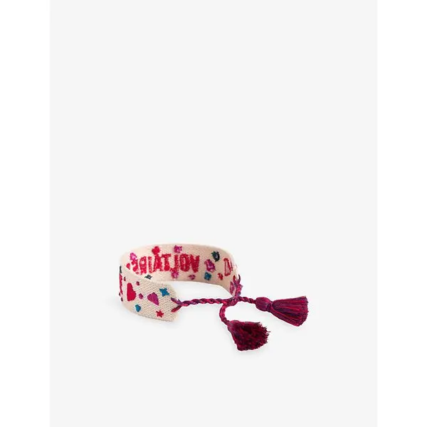 Zadig&Voltaire Love Embroidered Woven Bracelet