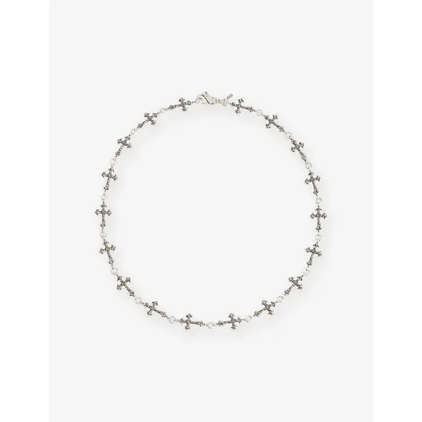 Emanuele Bicocchi Sterling Rose Multi-cross Necklace - Silver