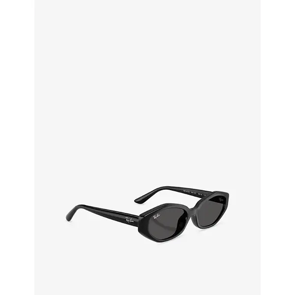 Ray-ban Rb4473d Irregular Frame Injected Sunglasses - Black