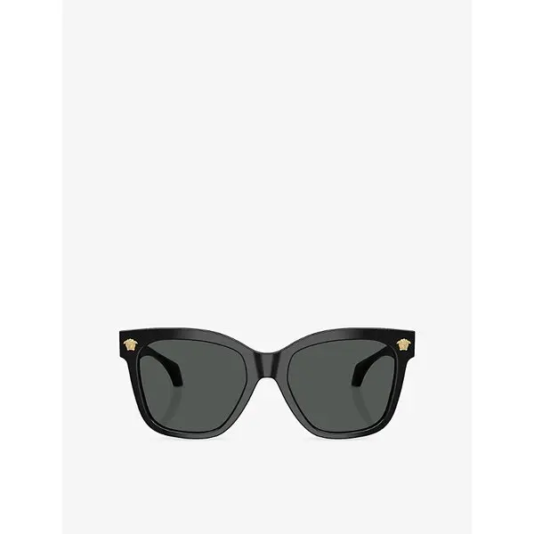 Versace Square Frame Acetate Sunglasses - Black