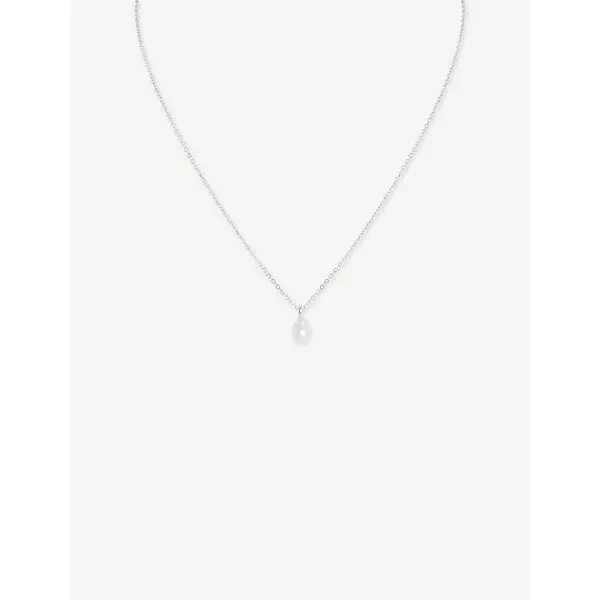 ASTRID & MIYU Cultured Pearl Sterling Silver Pendant Necklace - Rhodium