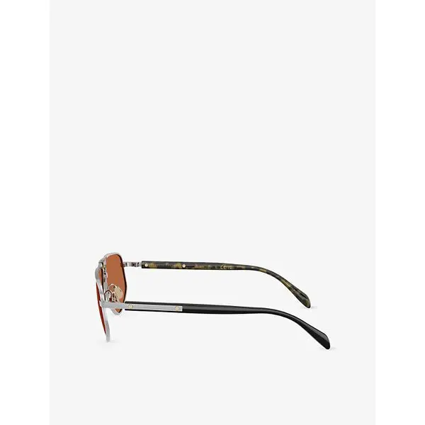 Brunello Cucinelli Irregular-frame Metal Sunglasses - Clear