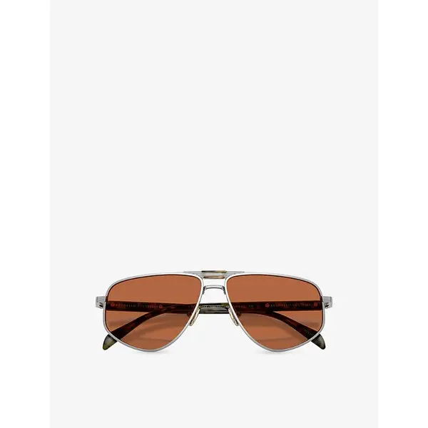 Brunello Cucinelli Irregular-frame Metal Sunglasses - Clear