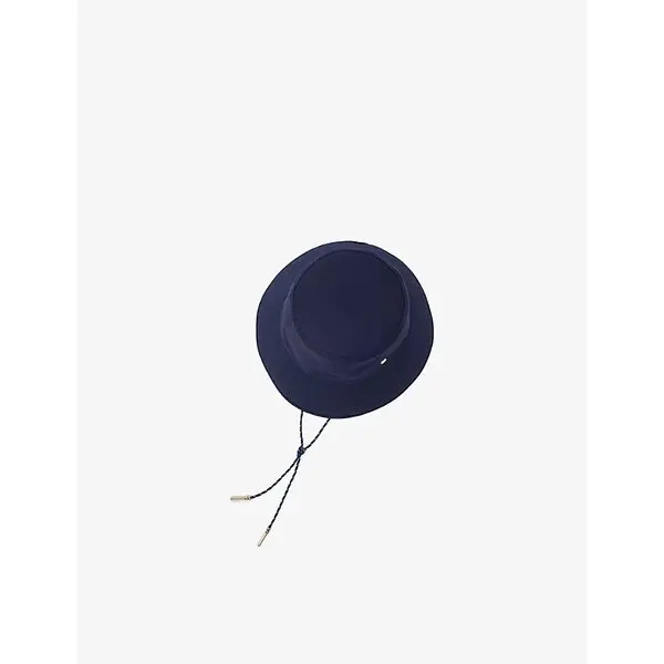 Maje Embellished Wide-brim Cotton Hat