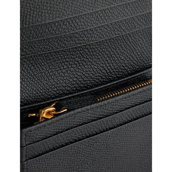 Valentino Garavani Vlogo Signature Leather Card Holder - Nero