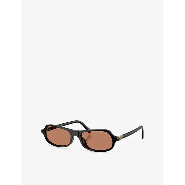 Miu Miu Irregular-frame Acetate Sunglasses - Black