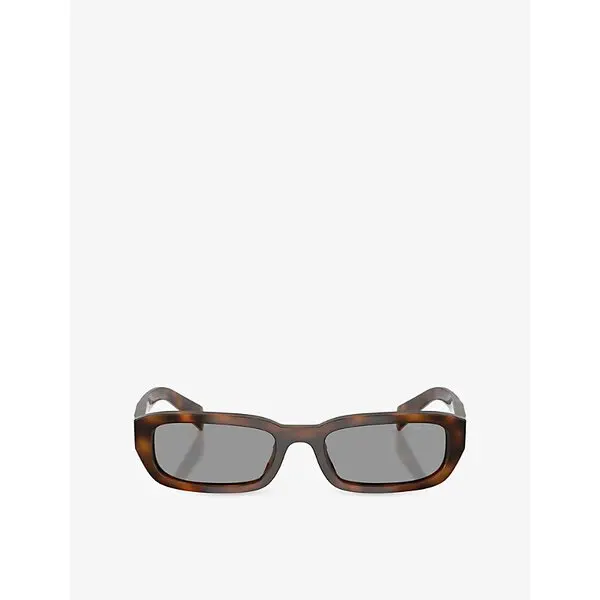 Prada Rectangular-frame Acetate Sunglasses - Brown