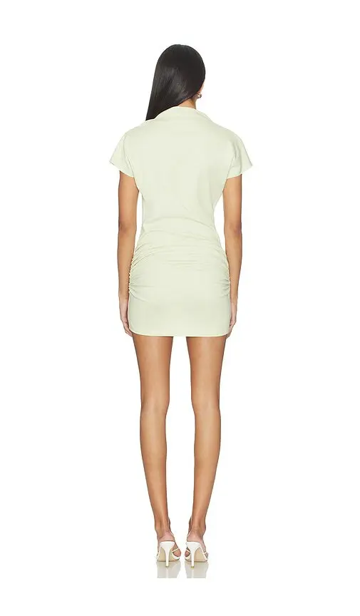 Line & Dot Archer Draped Mini Dress - Green