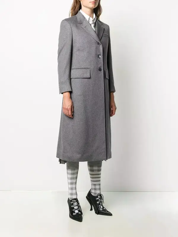 Thom Browne Cashmere Overcoat With Wide Lapel