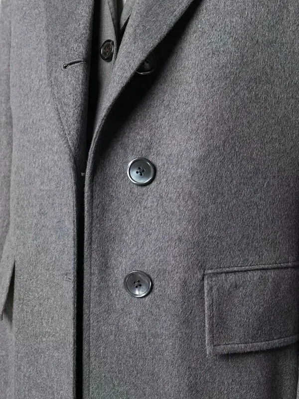Thom Browne Cashmere Overcoat With Wide Lapel