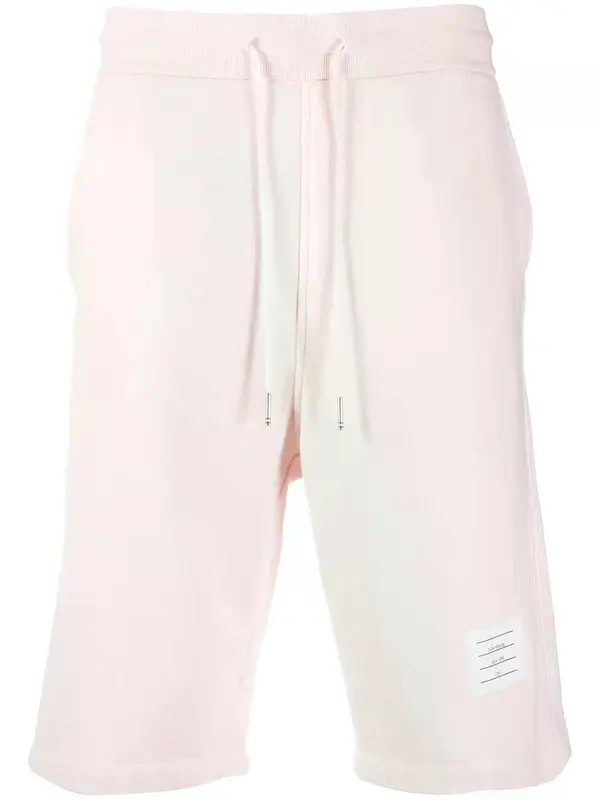 Thom Browne Cotton Track Shorts With Logo Patch