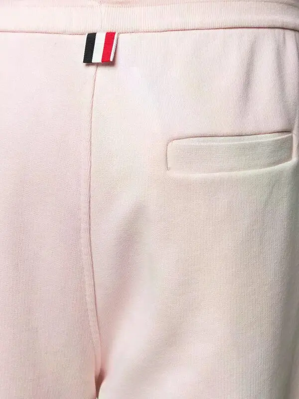 Thom Browne Cotton Track Shorts With Logo Patch