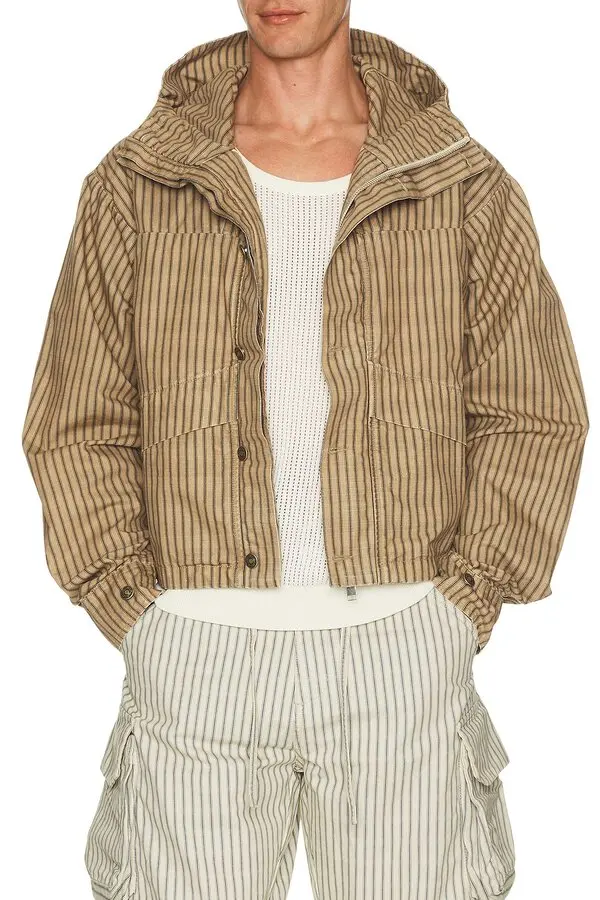 424 Cropped Parka - Brown