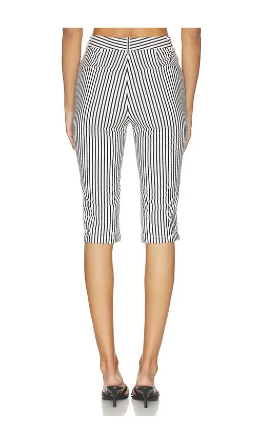 L'Agence Leni Striped Pedal Pusher Trousers