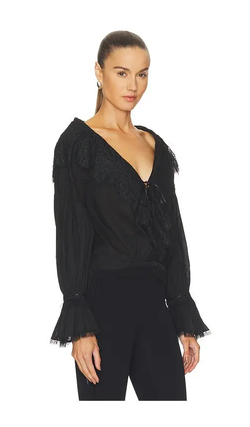 Lpa Rhea Top With Lace Trim