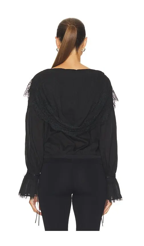 Lpa Rhea Top With Lace Trim