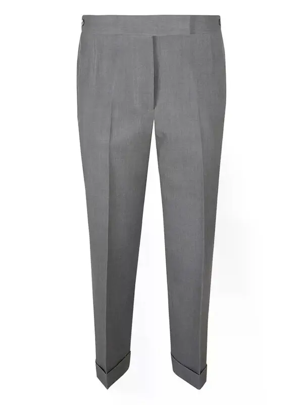 Thom Browne Anthracite Wool Cropped Trousers