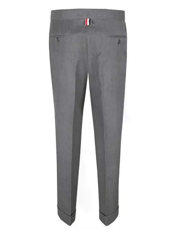 Thom Browne Anthracite Wool Cropped Trousers