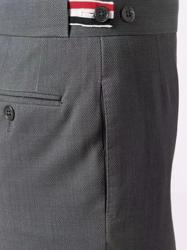 Thom Browne Anthracite Wool Cropped Trousers
