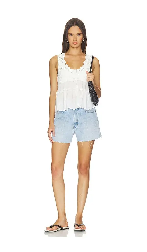 Free People X Revolve Petal Party Shapeless Cami - Ivory