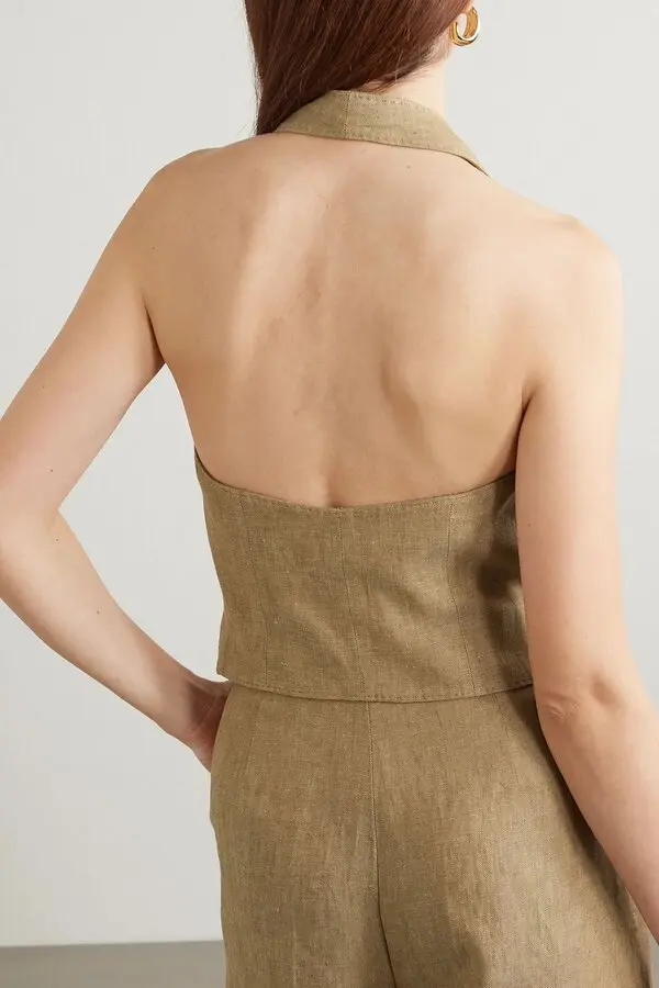 Max Mara Sauro Linen Vest - Sand