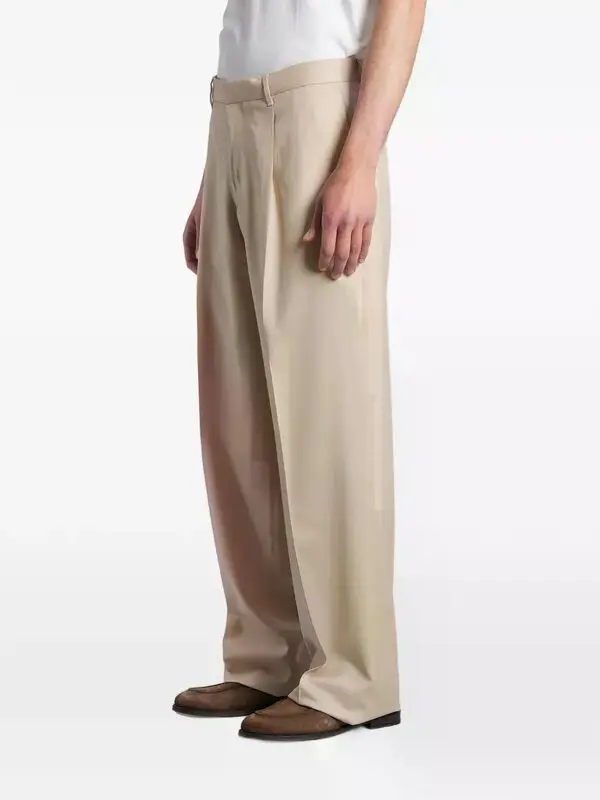 LARDINI Pleated Detail Pressed-crease Trousers