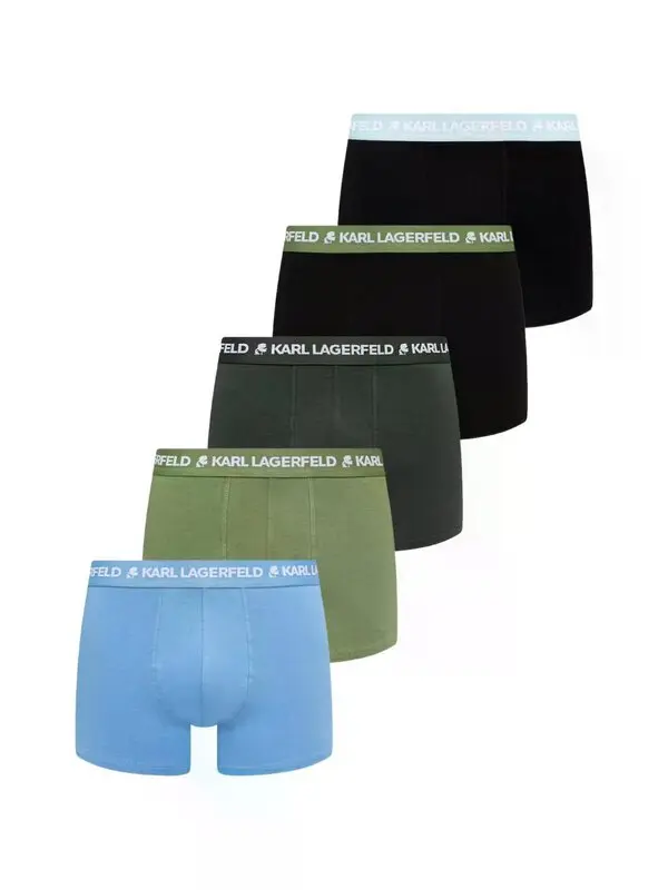 Karl Lagerfeld Logo-waistband Trunks - Blue