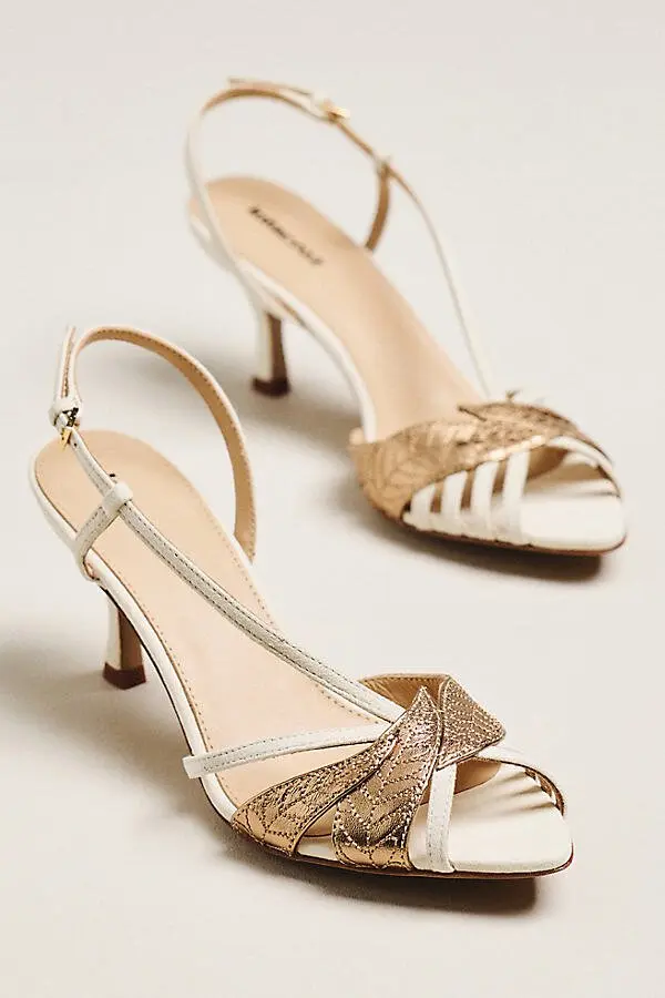 Lola Cruz Hanon Strappy Heeled Sandals - Off White