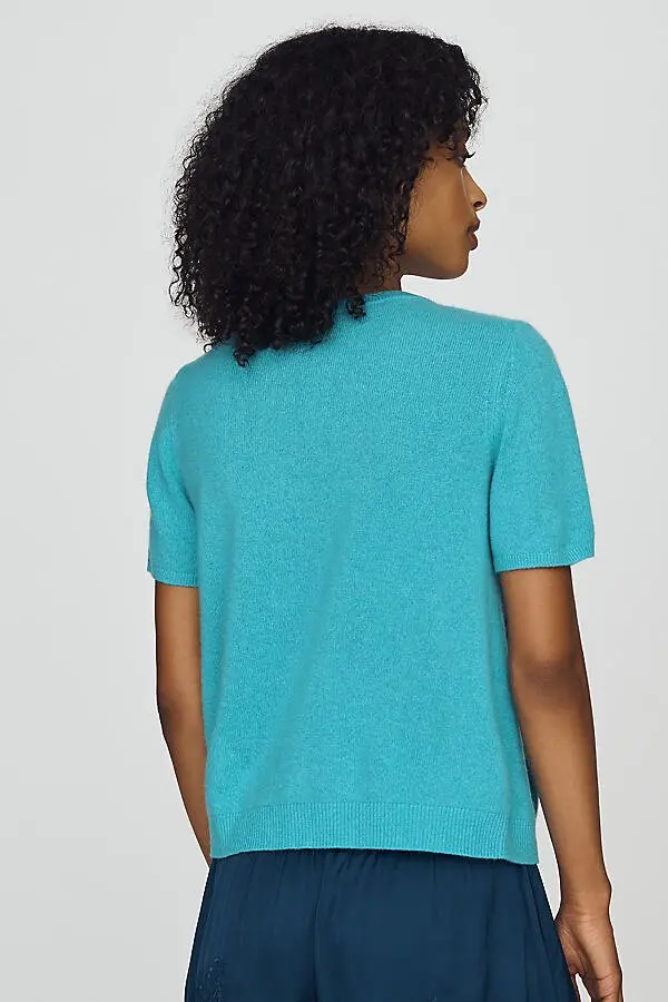 Anthropologie Juliet Cashmere Cardigan - Turquoise