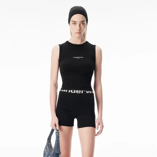 Alexander Wang Logo Print Fitted Tank