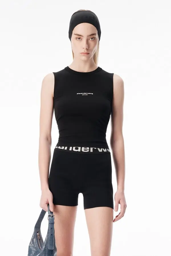 Alexander Wang Logo Print Fitted Tank