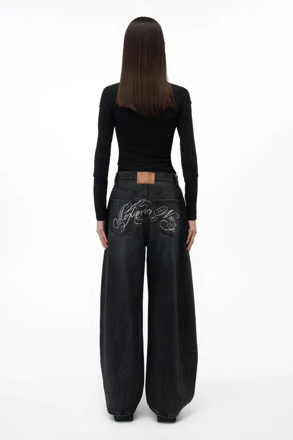 Alexander Wang Cursive Logo Jeans