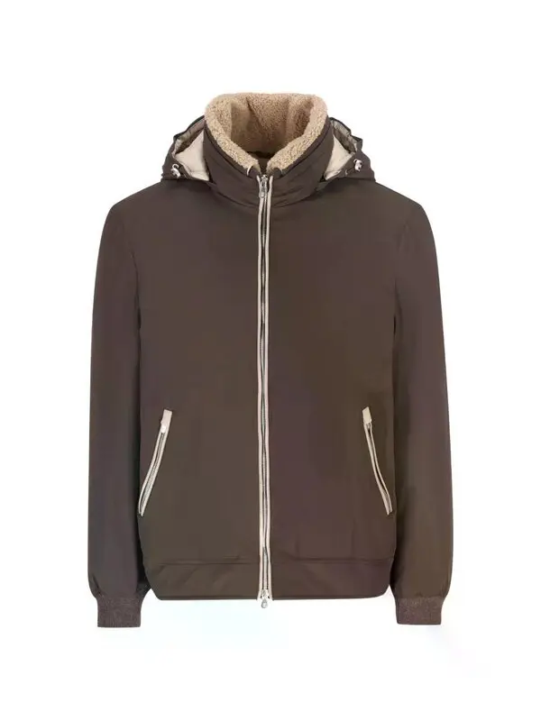 Brunello Cucinelli Shearling-collar Hooded Jacket