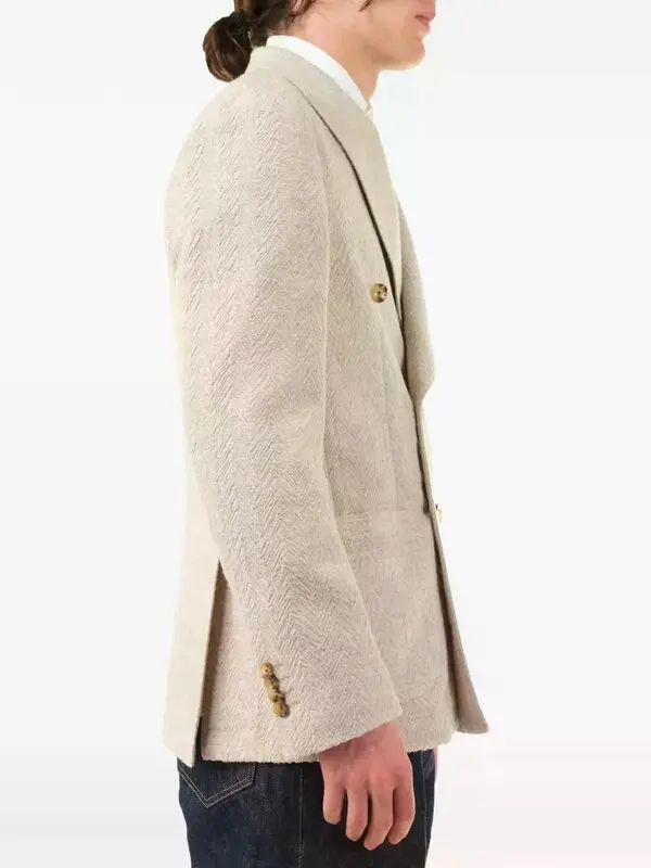 AL DUCA D’AOSTA 1902 Double-breasted Herringbone Blazer