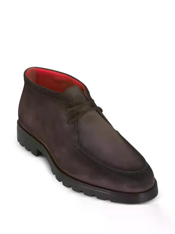Santoni Suede Lace-up Boots
