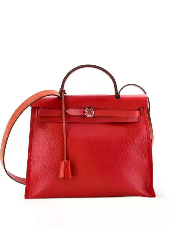 Hermès Herbag Zip Berline 31 Shoulder Bag In Vache Canvas And Leather