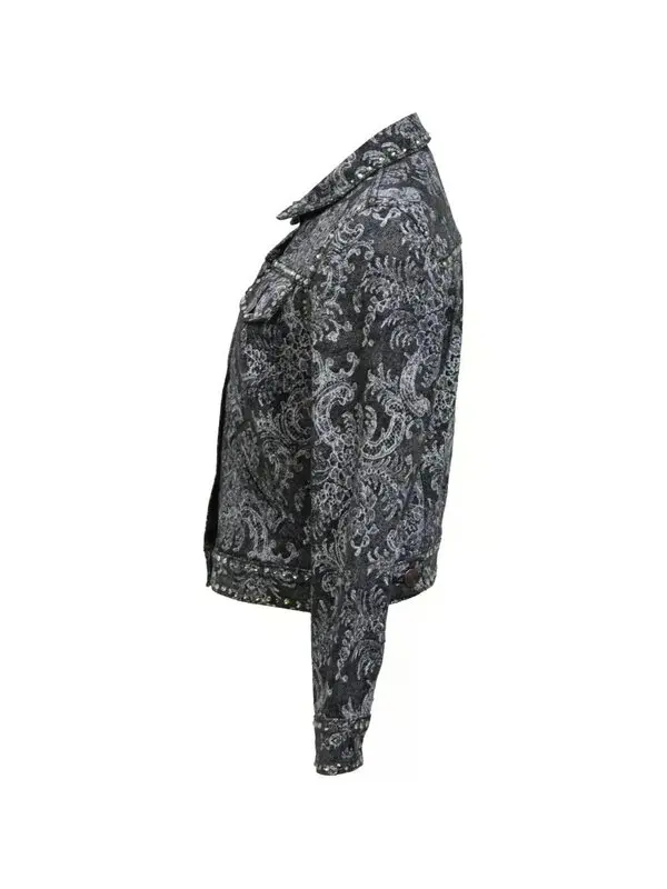 Marc Jacobs Embellished Lace-print Denim Jacket