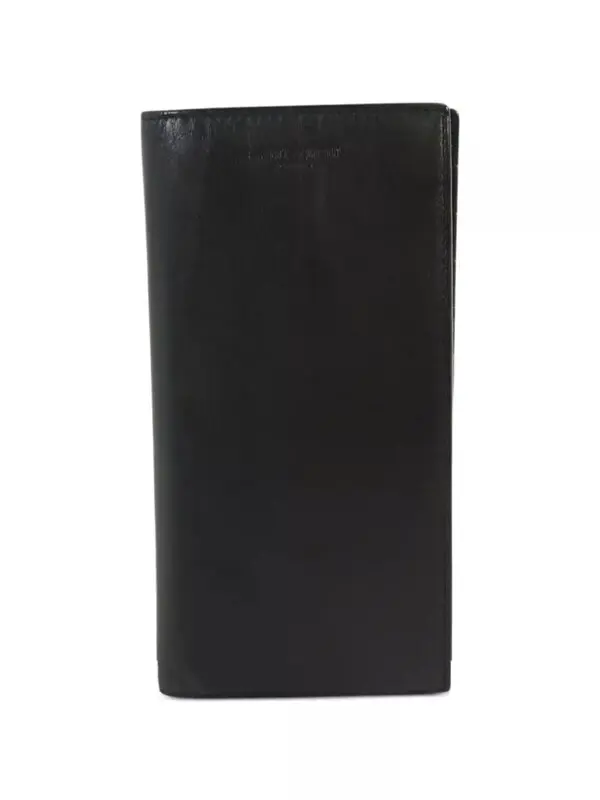 Saint Laurent Leather Bifold Long Wallet - Black