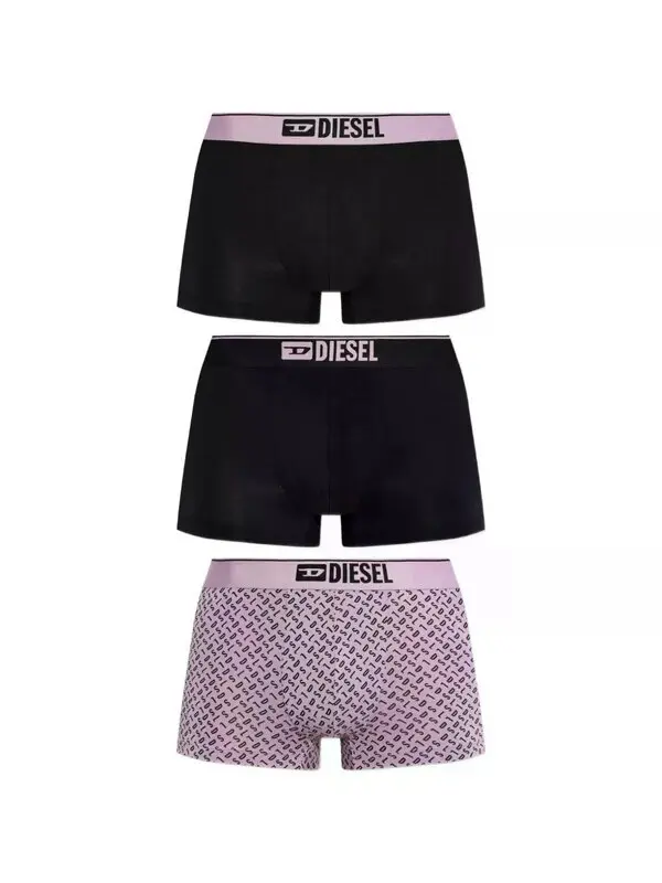 DIESEL® Logo-waistband Boxer Shorts - Black
