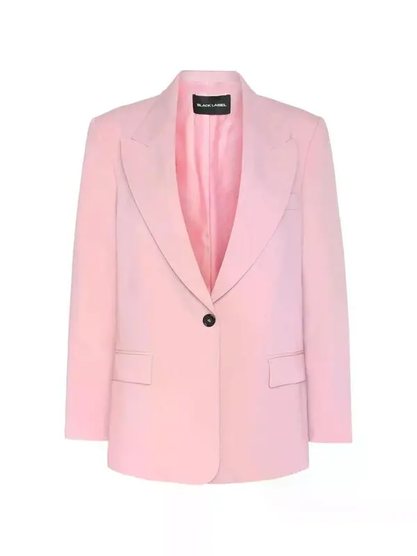 Black Label Peak Lapel Single-breasted Blazer