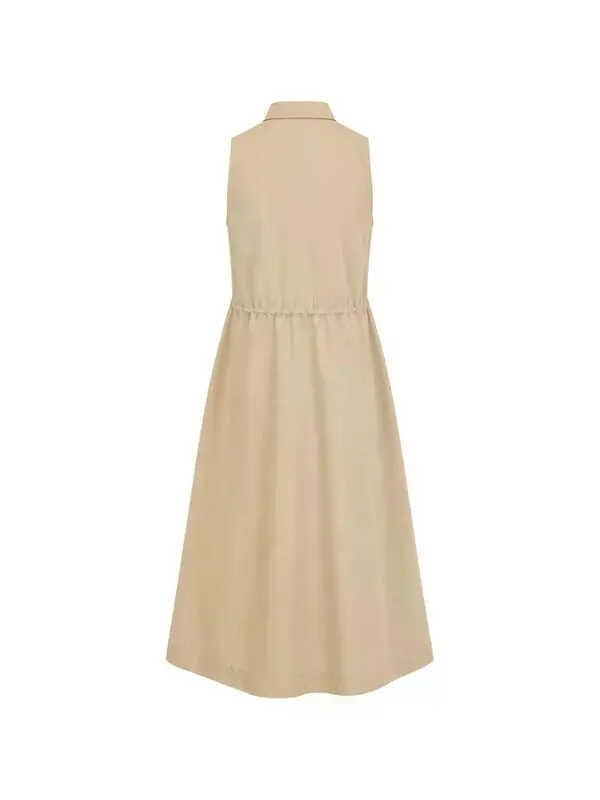 BOSS Sleeveless Drawstring Waist Midi Dress