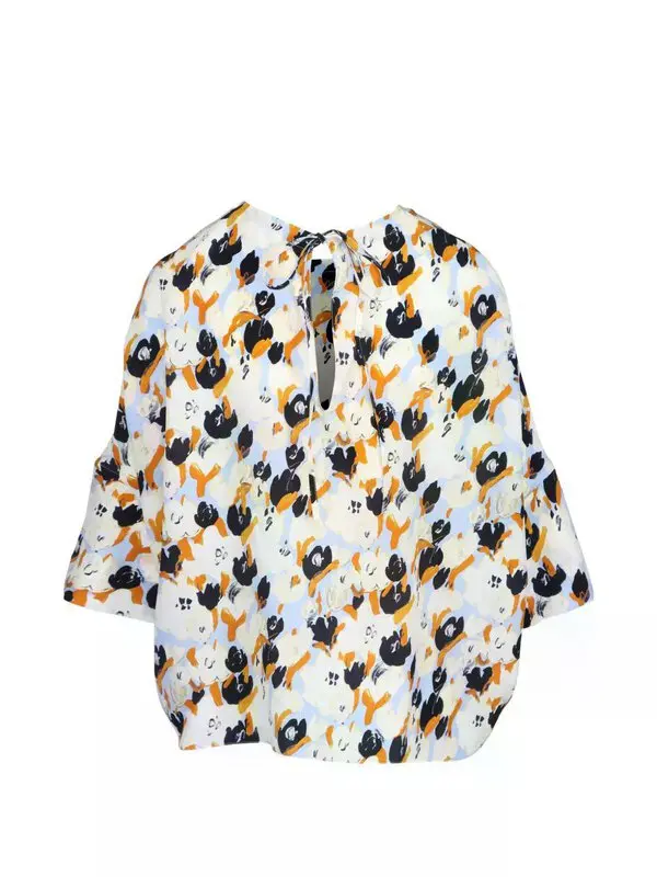 Marni Floral Print Blouse - Neutrals