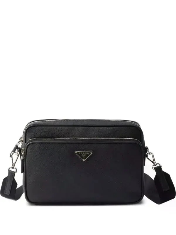 Prada Saffiano Leather Shoulder Bag - Black