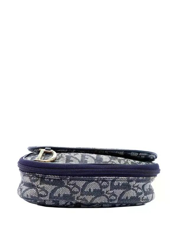 Dior Diorissimo Canvas Saddle Pouch - Blue