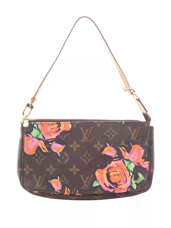 LOUIS VUITTON Monogram Roses Pochette Accessoires - Brown