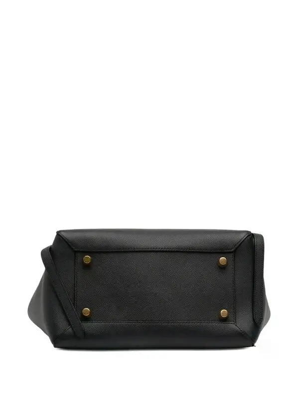Celine Mini Grained Calfskin Belt Bag Satchel - Black