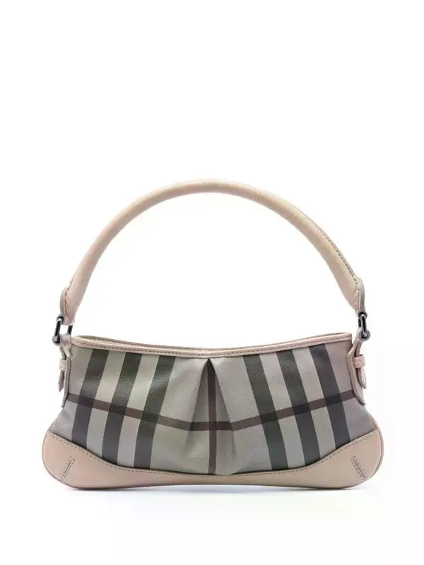 Burberry Smoke Check Coated Canvas Shoulder Bag